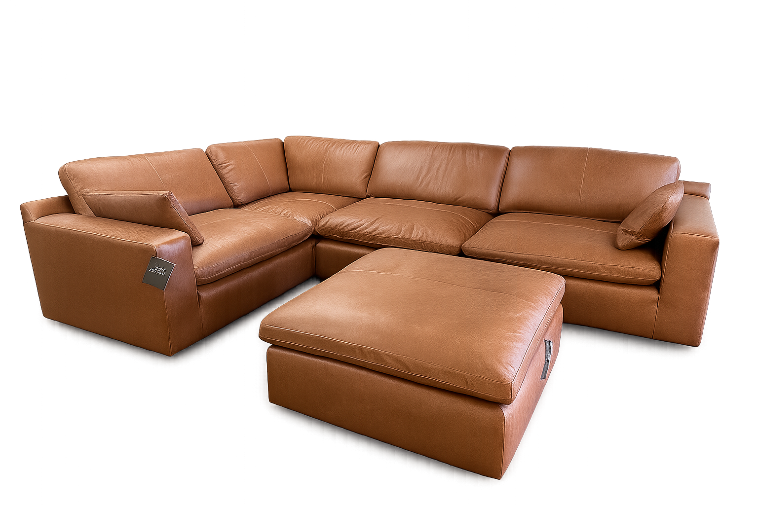 Emilia 4-pc Leather Modular Sectional with Ottoman – DoReMi Sofa